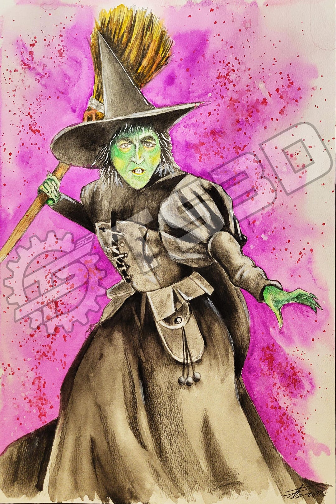 The Wicked Witch Painting - Etsy