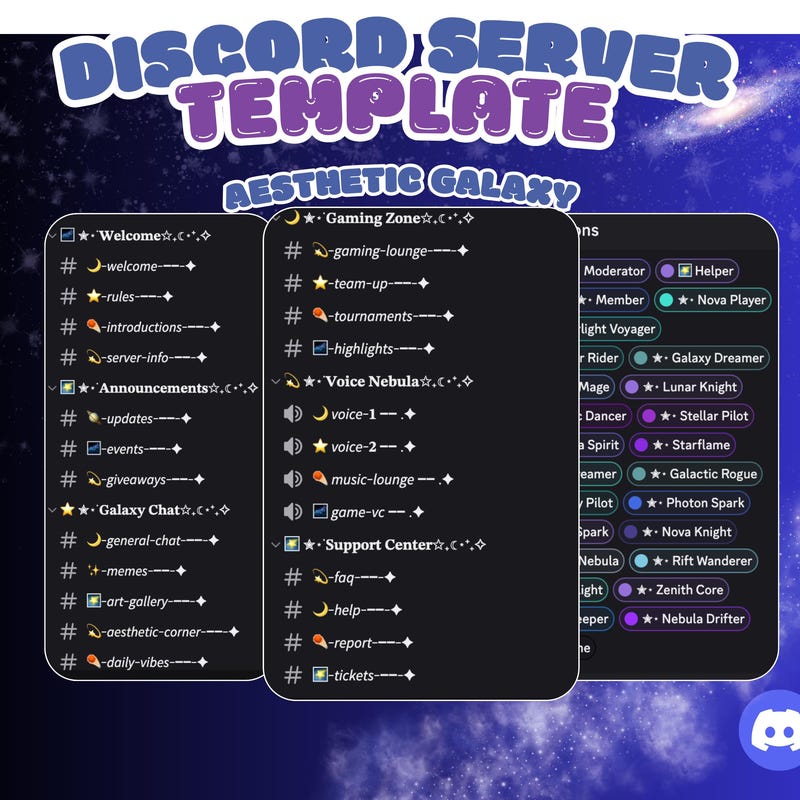 Galaxy Banner Discord - Etsy