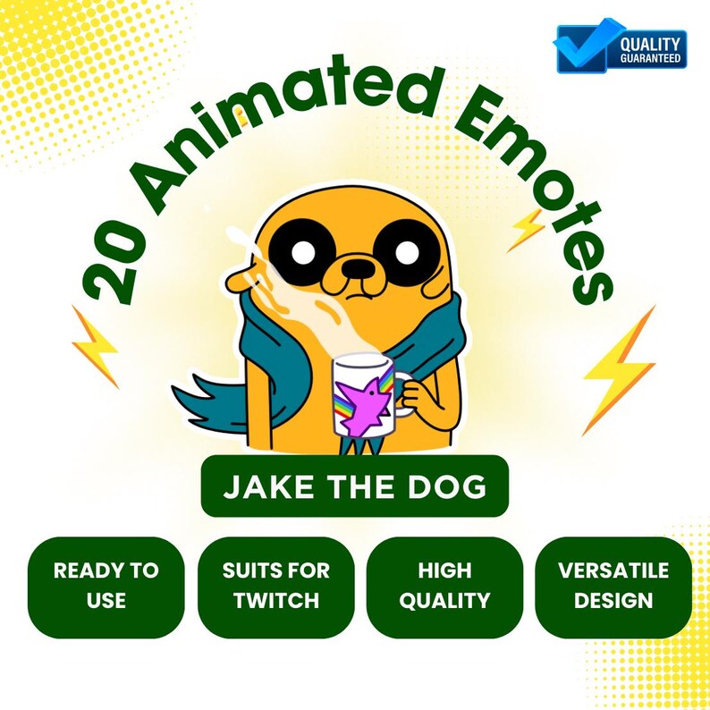 20 Jake the Dog Animated Emotes Pack, Transparent GIF Ready to Use ...
