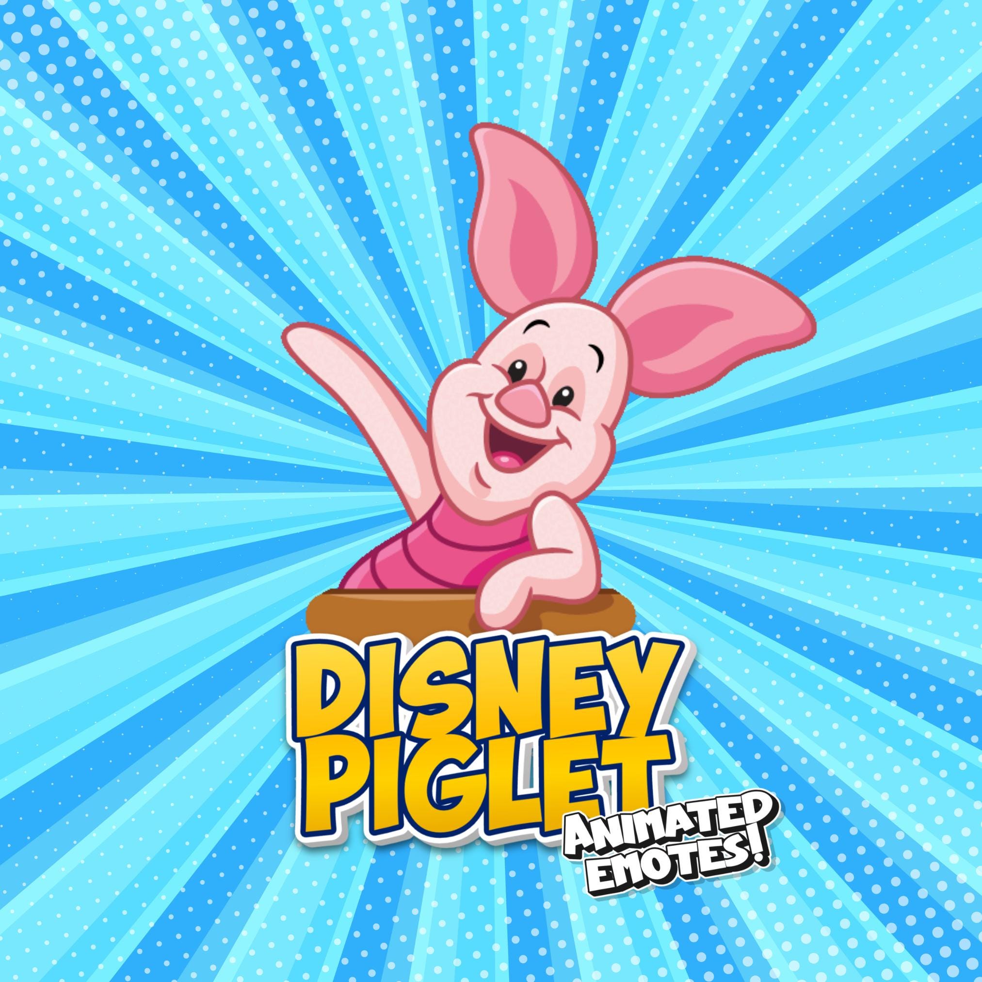 20 Disney Piglet Animated Emotes Pack, Transparent GIF Ready to Use ...