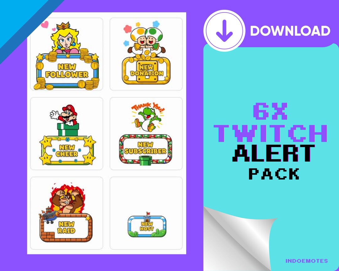 Super Marlo Animated Twitch Alerts: Cartoon Stream Overlay (WEBM + GIF ...