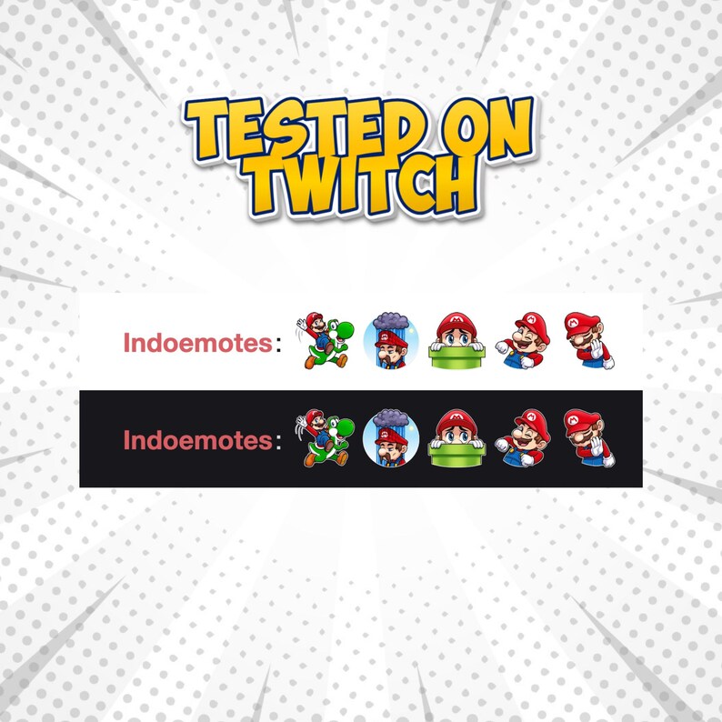 35 Super Mario Static Emotes Pack, Transparent PNG Ready to Use Twitch ...