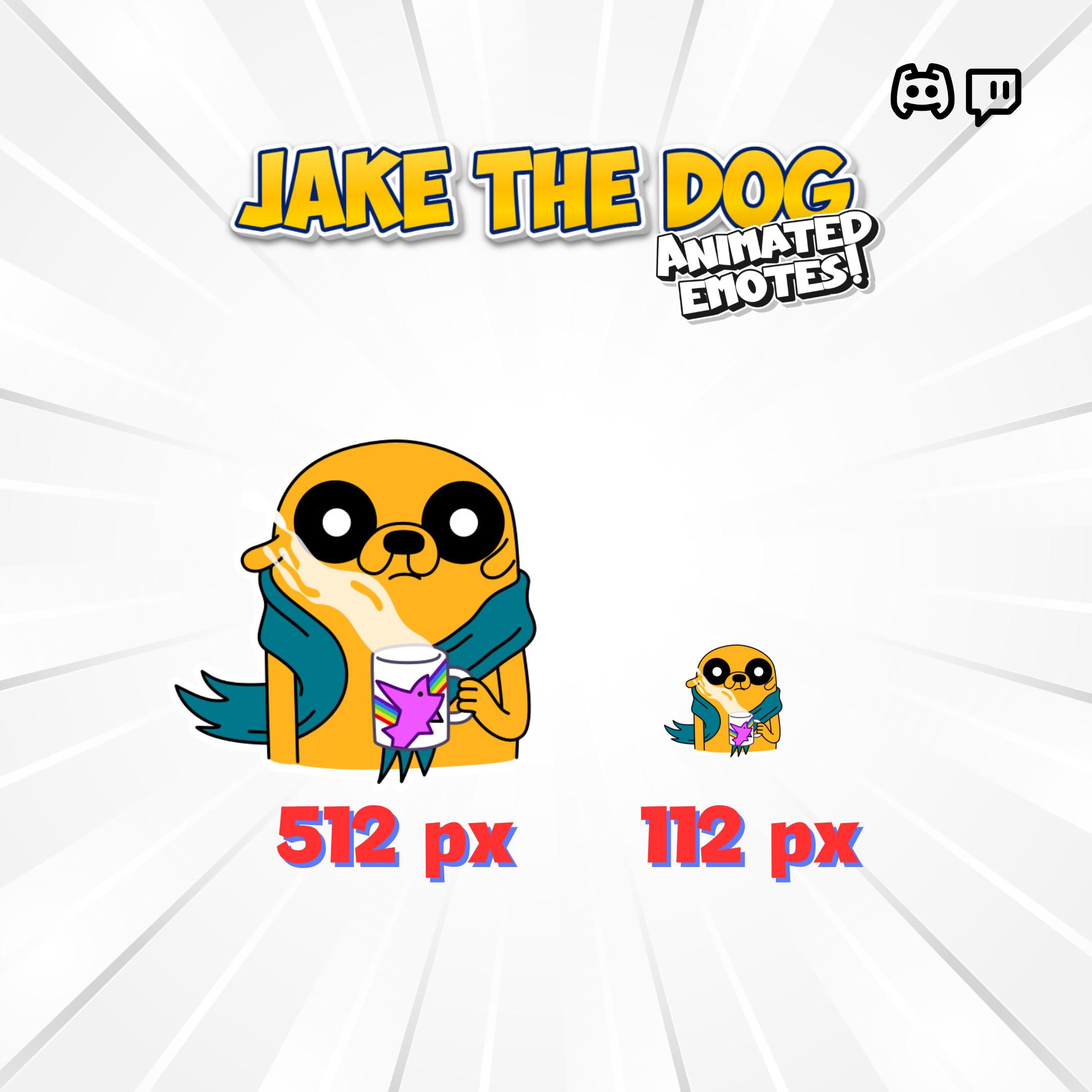 20 Jake the Dog Animated Emotes Pack, Transparent GIF Ready to Use ...