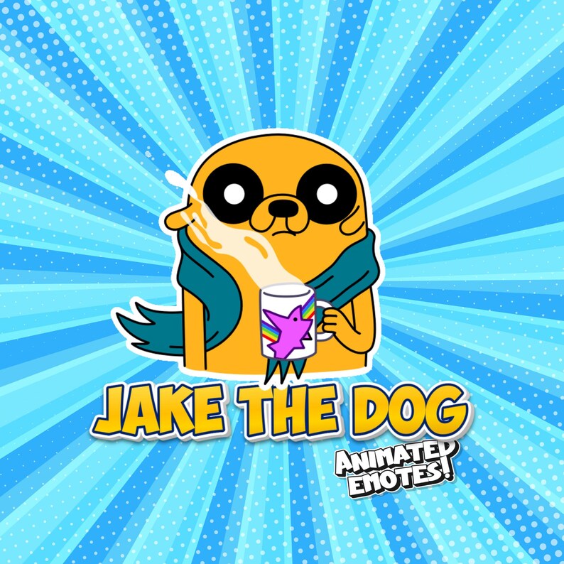 20 Jake the Dog Animated Emotes Pack, Transparent GIF Ready to Use ...