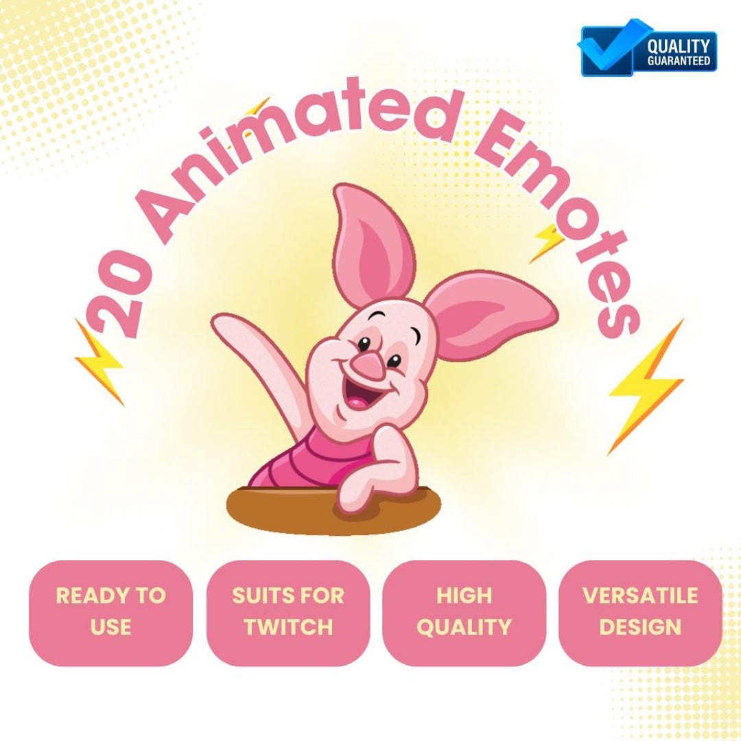 Magical Pig Animated Emotes Pack, Transparent GIF Ready to Use | Twitch ...