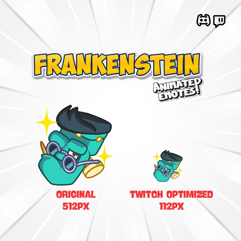 Animated Frank N. Stein Emotes Pack: Twitch Streamer GIF (instant ...