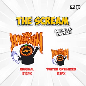 25 the Scream Animated Emotes Pack, Transparent GIF Ready to Use ...