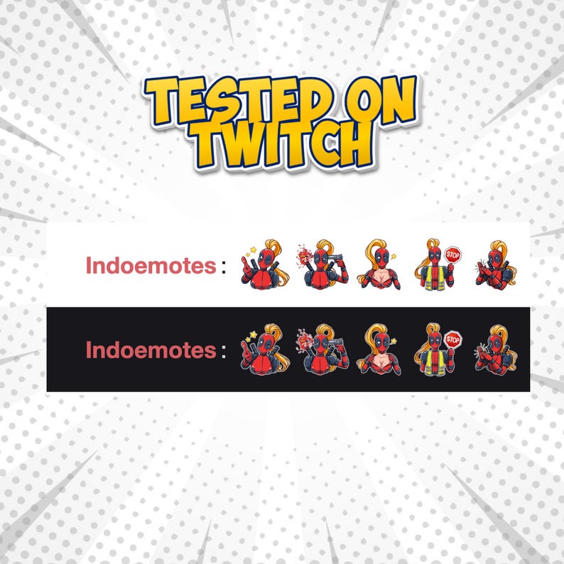 Lady Breadpool Animated Emotes Pack: Twitch Streamer GIF Bundle - Etsy