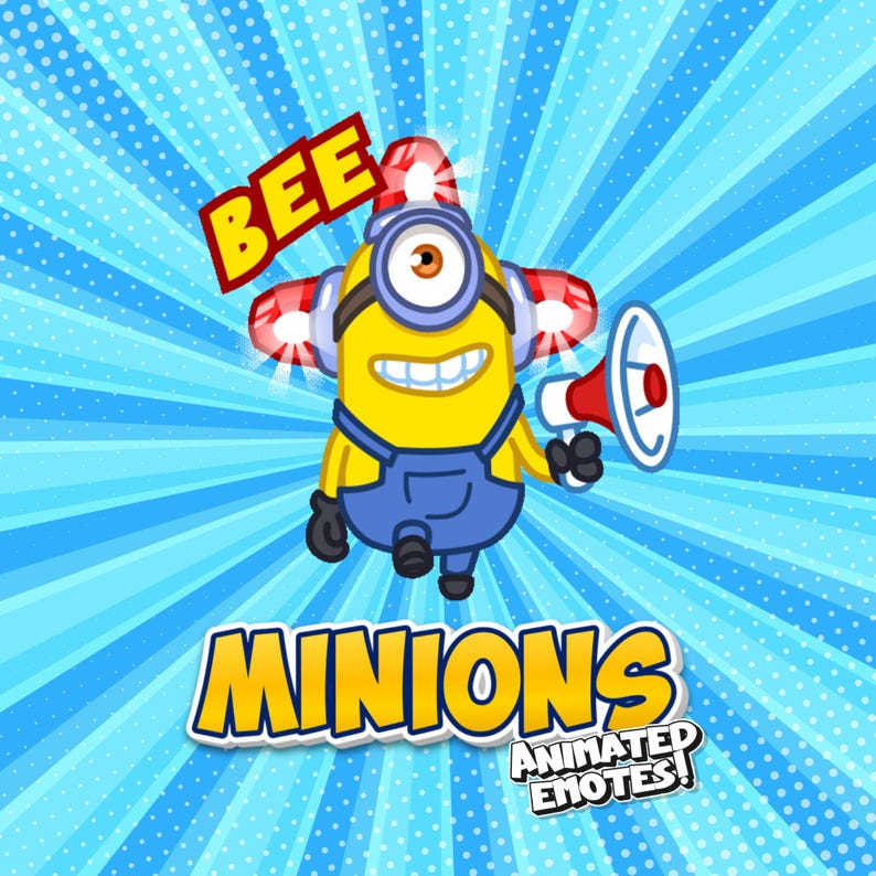 25 Minions Animated Emotes Pack, Transparent GIF Ready to Use Twitch ...