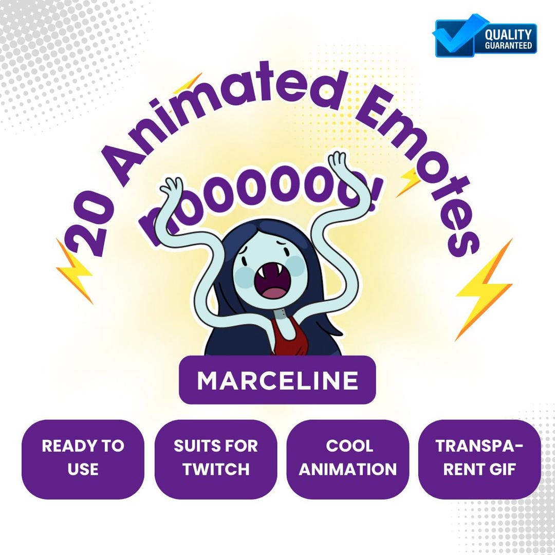 Marceline the Vampire Queen Animated Emotes Pack - Twitch Streamer (GIF ...