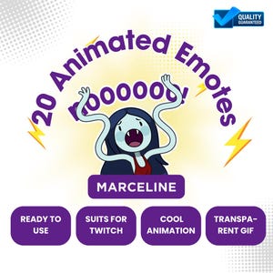 Marceline the Vampire Queen Animated Emotes Pack - Twitch Streamer (GIF ...