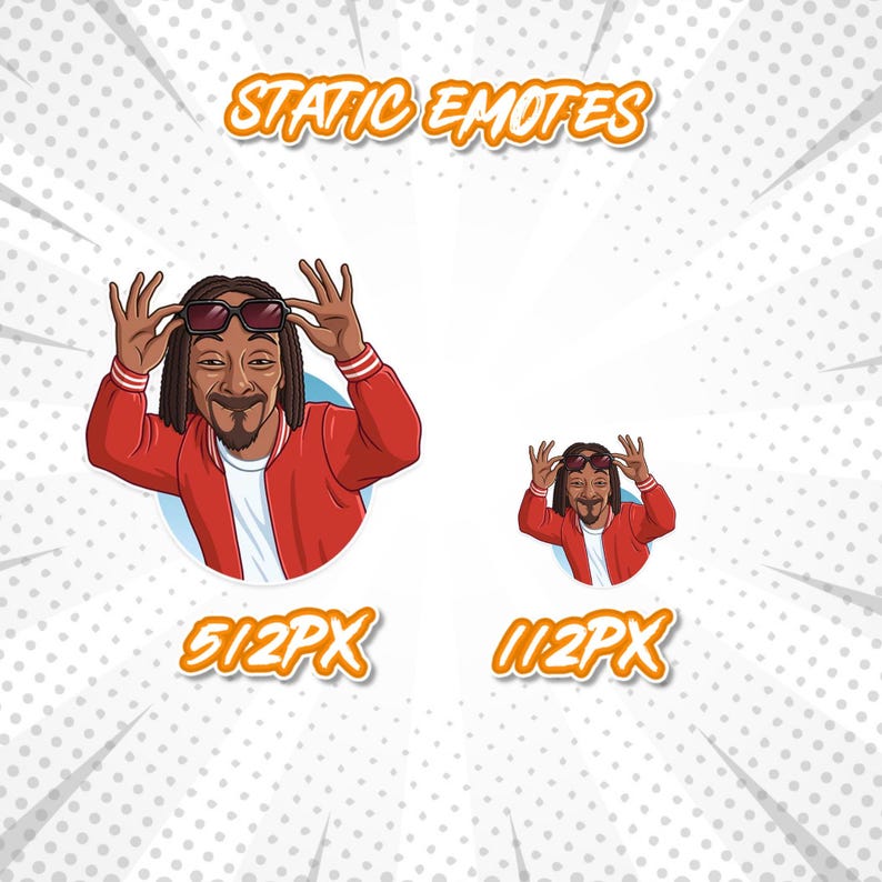 25 Snoop Dogg Static Emotes Pack, Transparent PNG Ready to Use Twitch ...