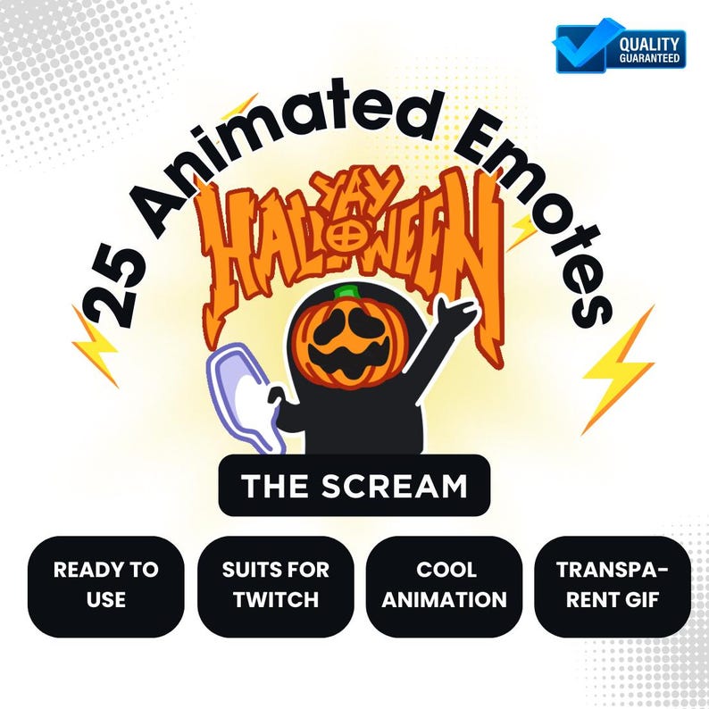 25 the Scream Animated Emotes Pack, Transparent GIF Ready to Use ...