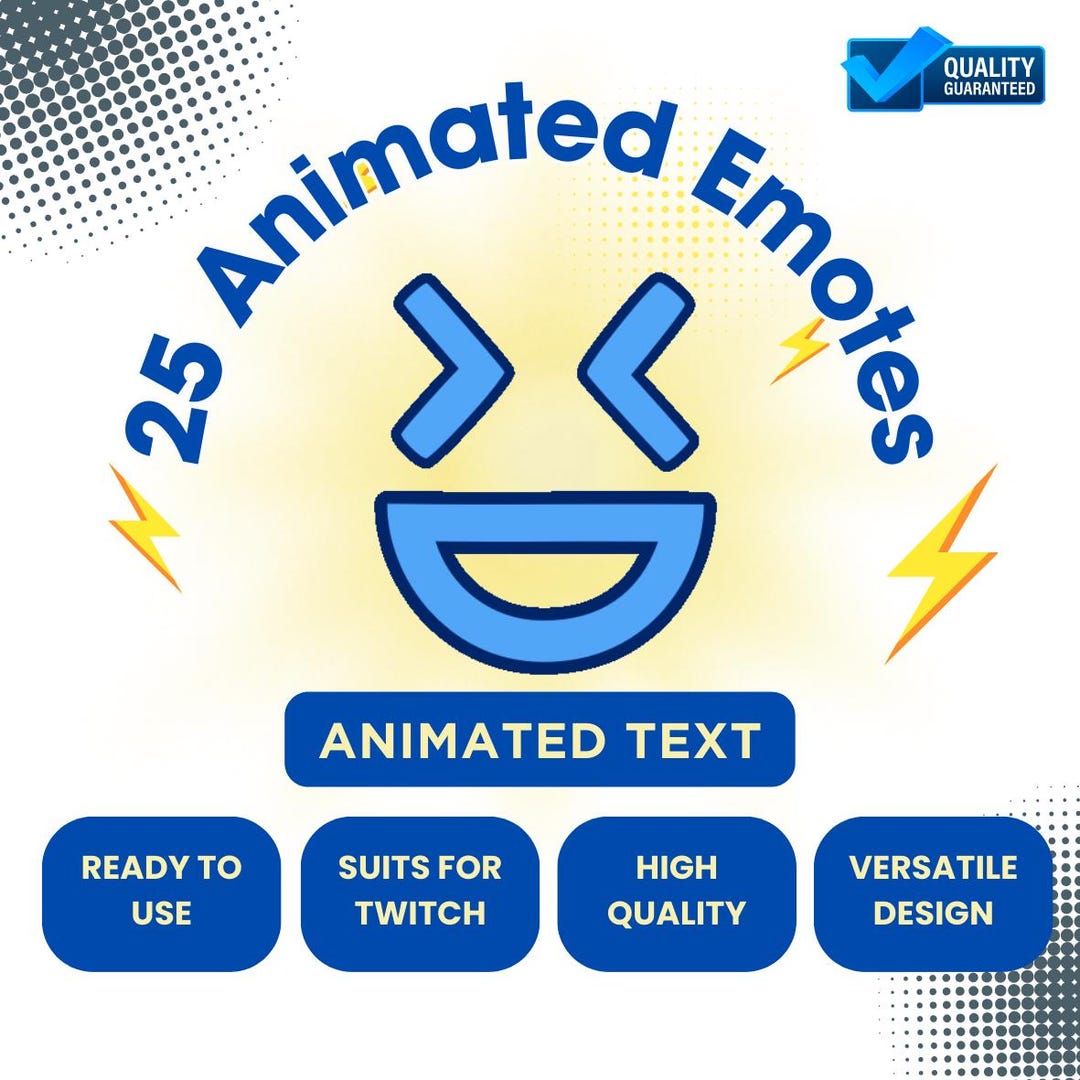 24 Animated Text Emotes Pack, Transparent GIF Ready to Use | Twitch ...
