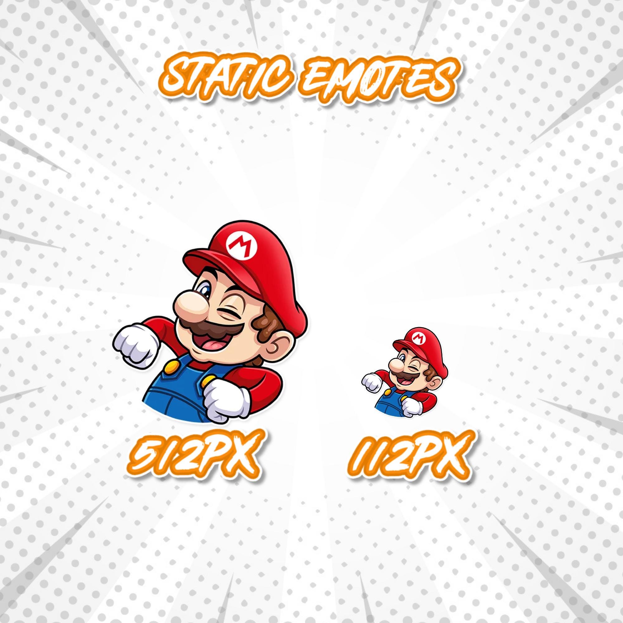 Super Marlo Static Emotes Pack: Twitch Streamer PNG Bundle - Etsy