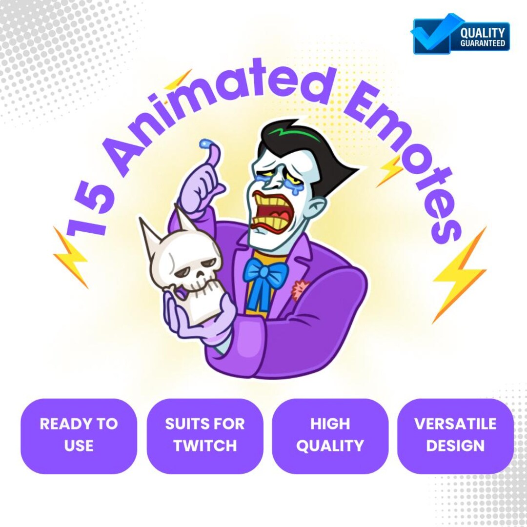 15 Jokker Animated Emotes Pack, Transparent GIF Ready to Use | Twitch ...