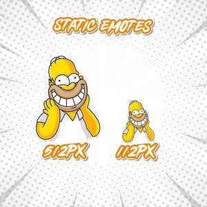 40 Homer Simpson Static Emotes Pack, Transparent PNG Ready to Use ...