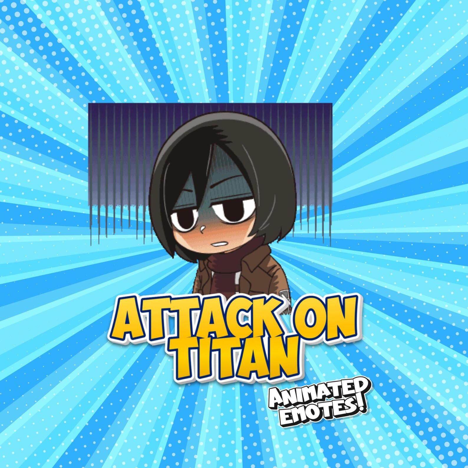 24 Attack Anime Animated Emotes Pack, Transparent GIF Ready to Use ...
