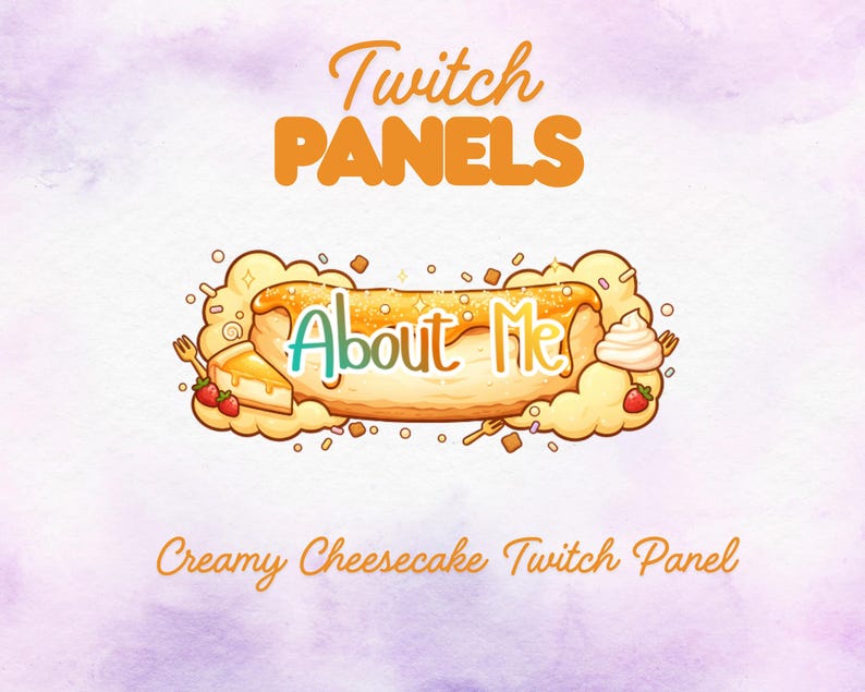 Panel de Twitch de tarta de queso cremosa - Gráficos para transmisiones ...