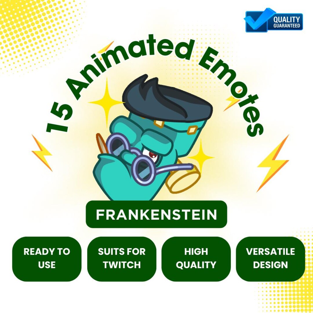 Animated Frank N. Stein Emotes Pack: Twitch Streamer GIF (instant ...