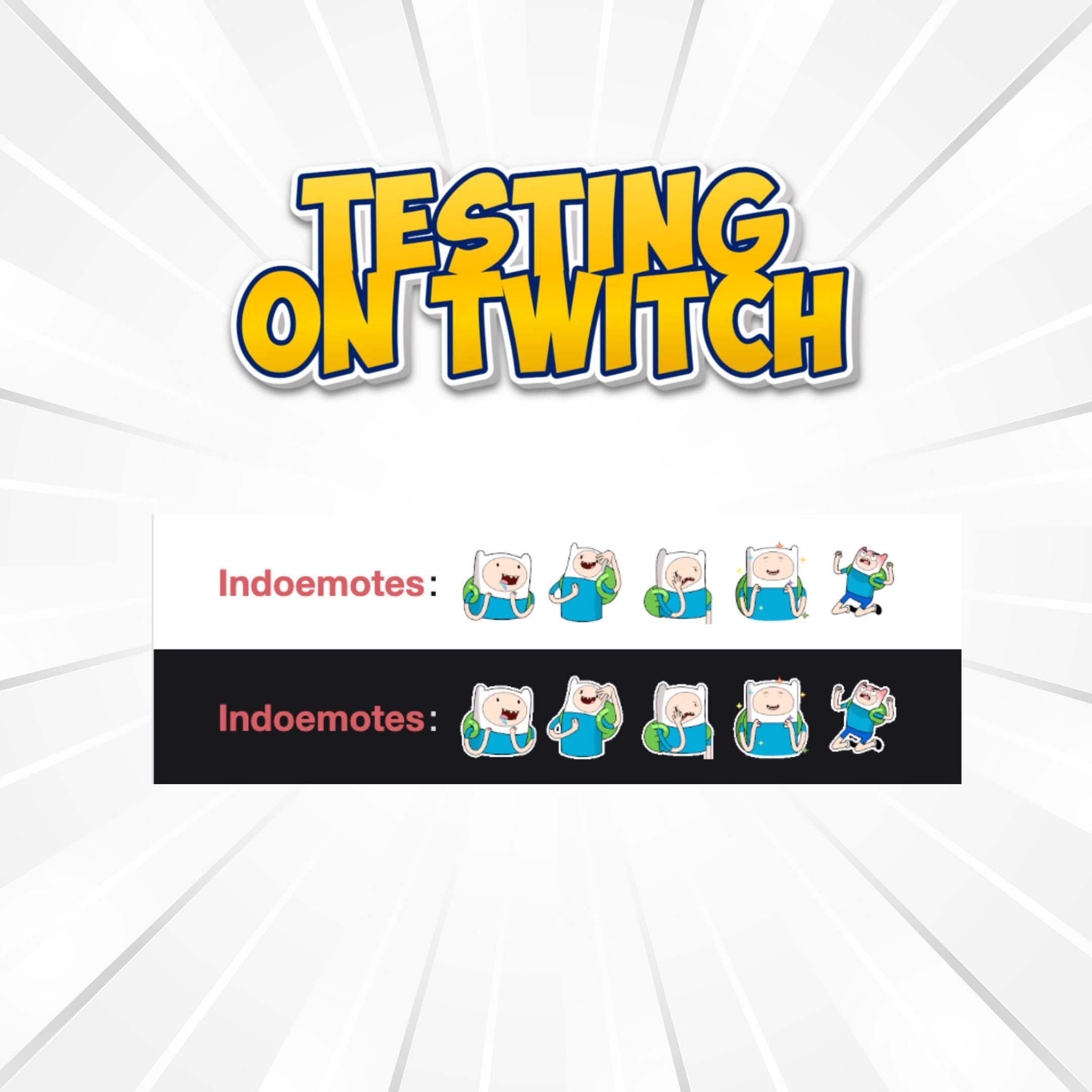 19 Finn Adventure Time Animated Emotes Pack, Transparent GIF Ready to ...