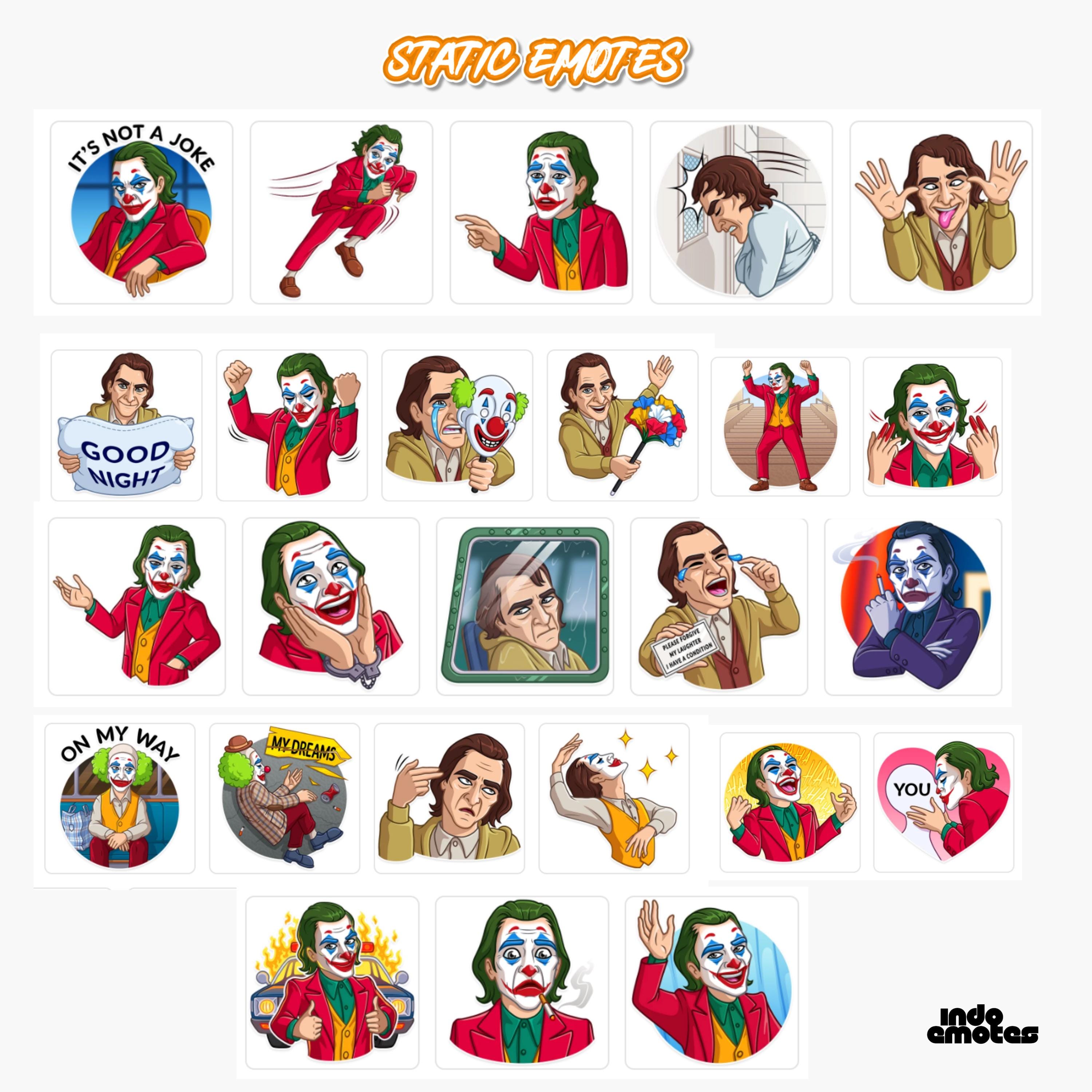 25 Jokker Static Emotes Pack, Transparent PNG Ready to Use | Twitch ...
