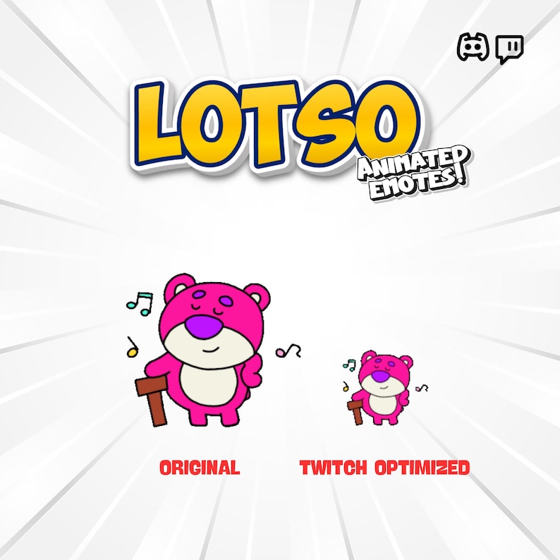 24 Lotso Toy Story Animated Emotes Pack, Transparent GIF Ready to Use ...