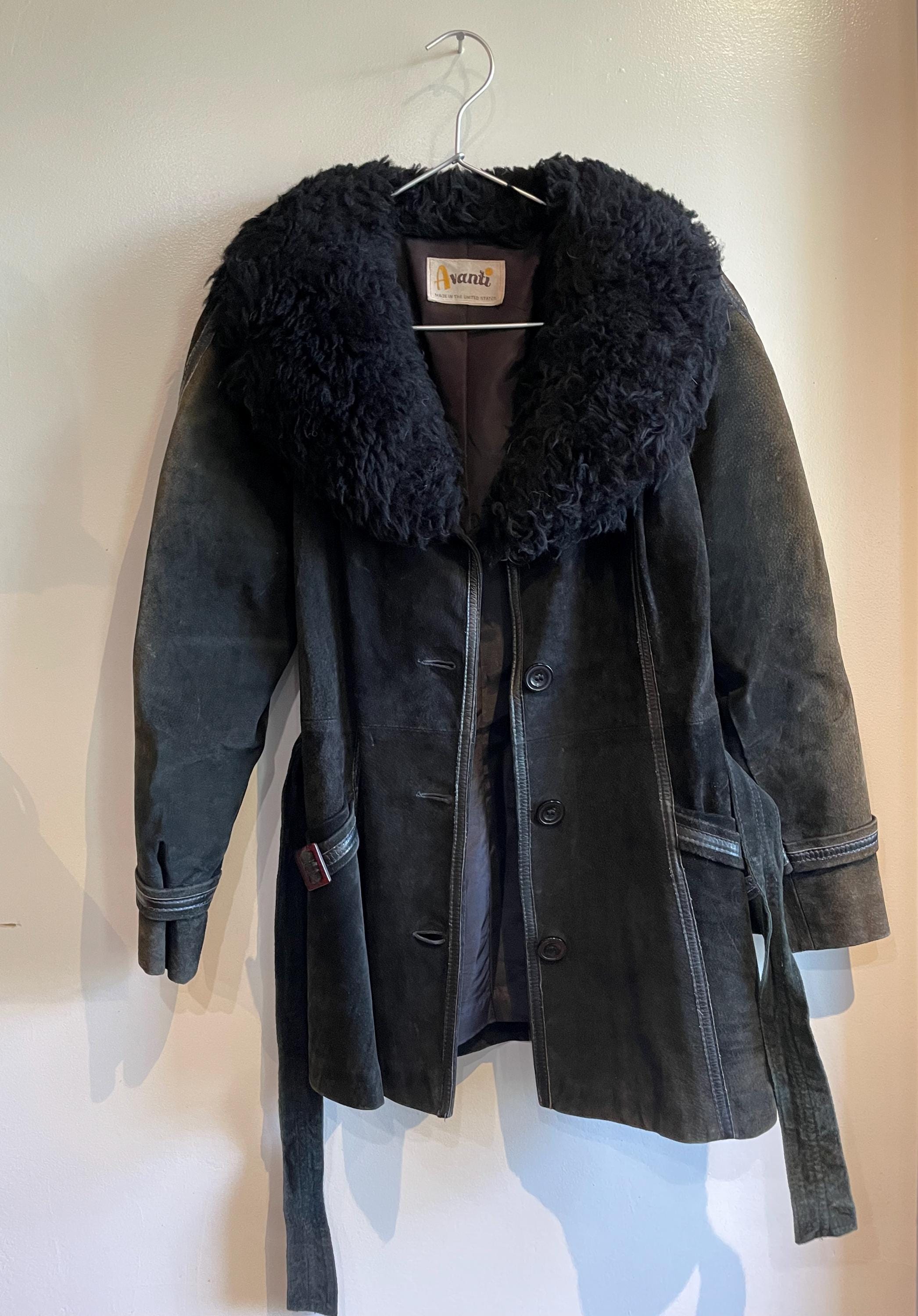 Vintage Suede & Shearling Coat - Etsy