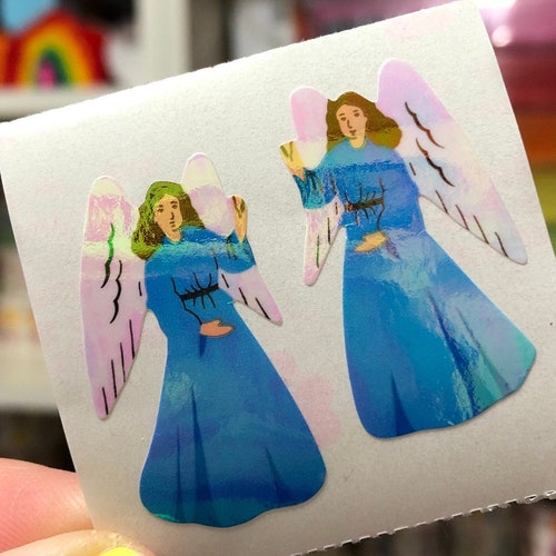 Vintage Iridescent Pearl Pink Purple Cat Stickers Great 7 - Etsy