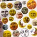 Man in the Moon Faces Stickers Sheet - Etsy
