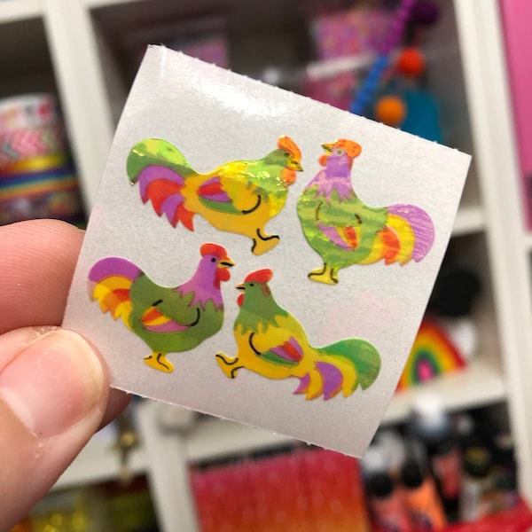 Rainbow Rooster - Etsy