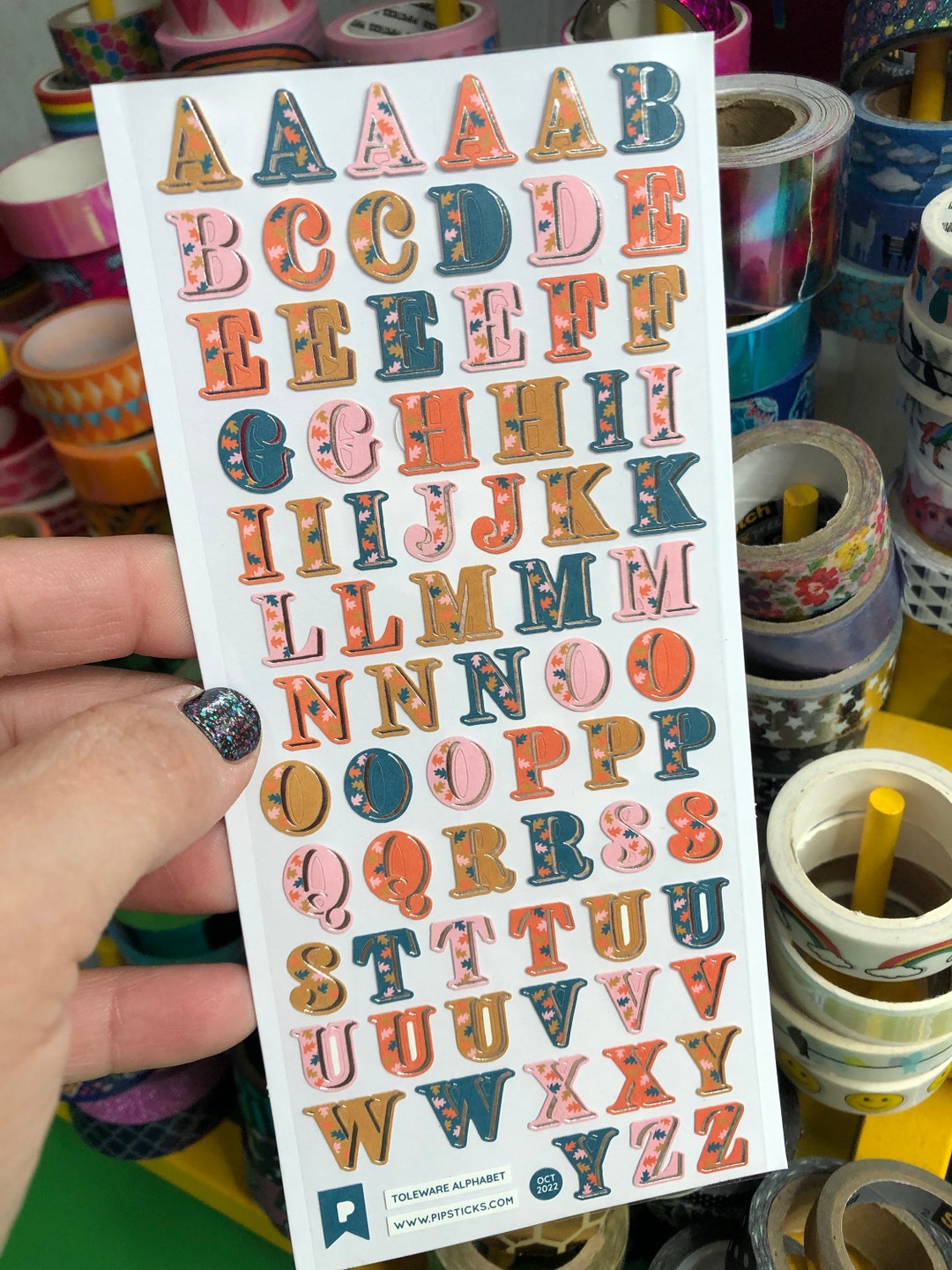 Sheet of Retro Boho Silver Alphabet Stickers - Etsy