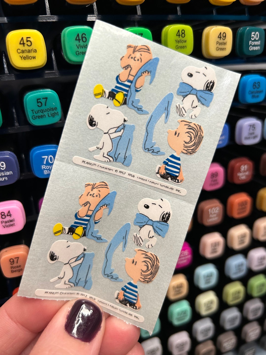 Vintage Shiny Kromekote Snoopy Blanket Stickers - Etsy
