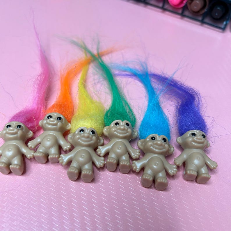 Set of 6 Mini Troll Dolls - Etsy