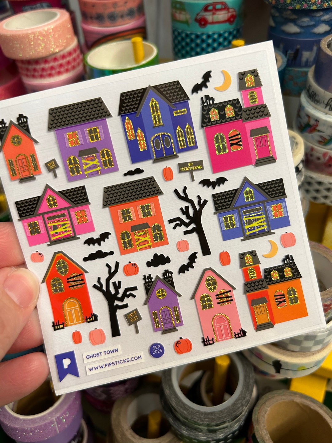 Halloween Haunted House Stickers Sheet - Etsy