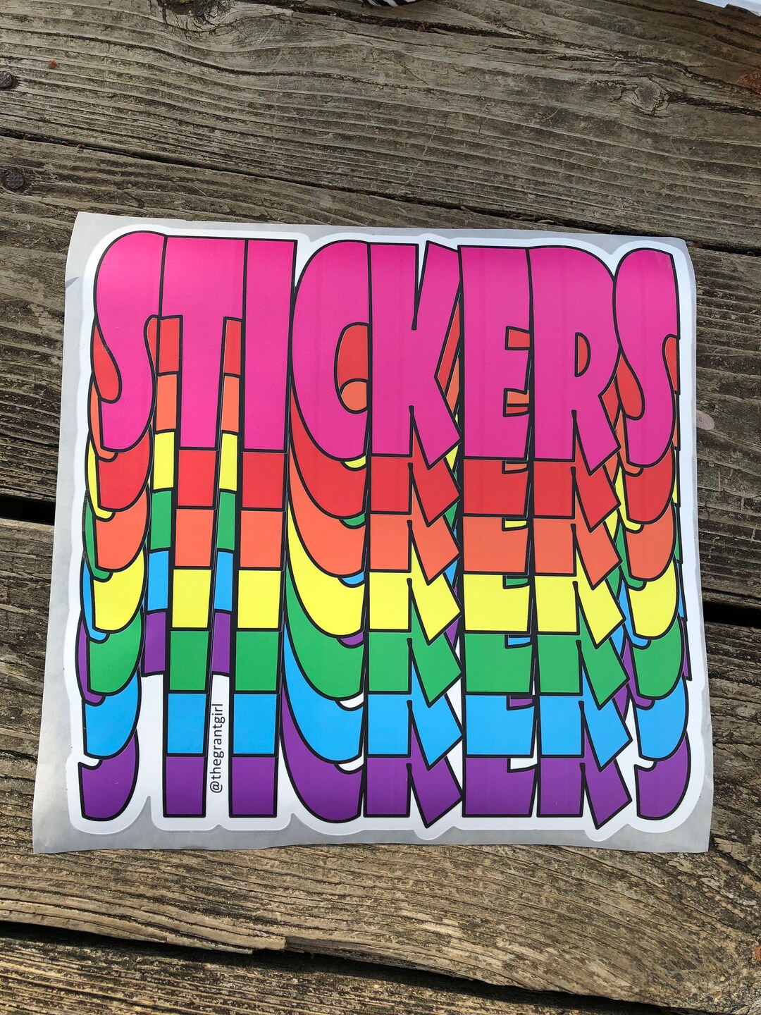 Giant 9x9 Rainbow Stickers Sticker Love - Etsy