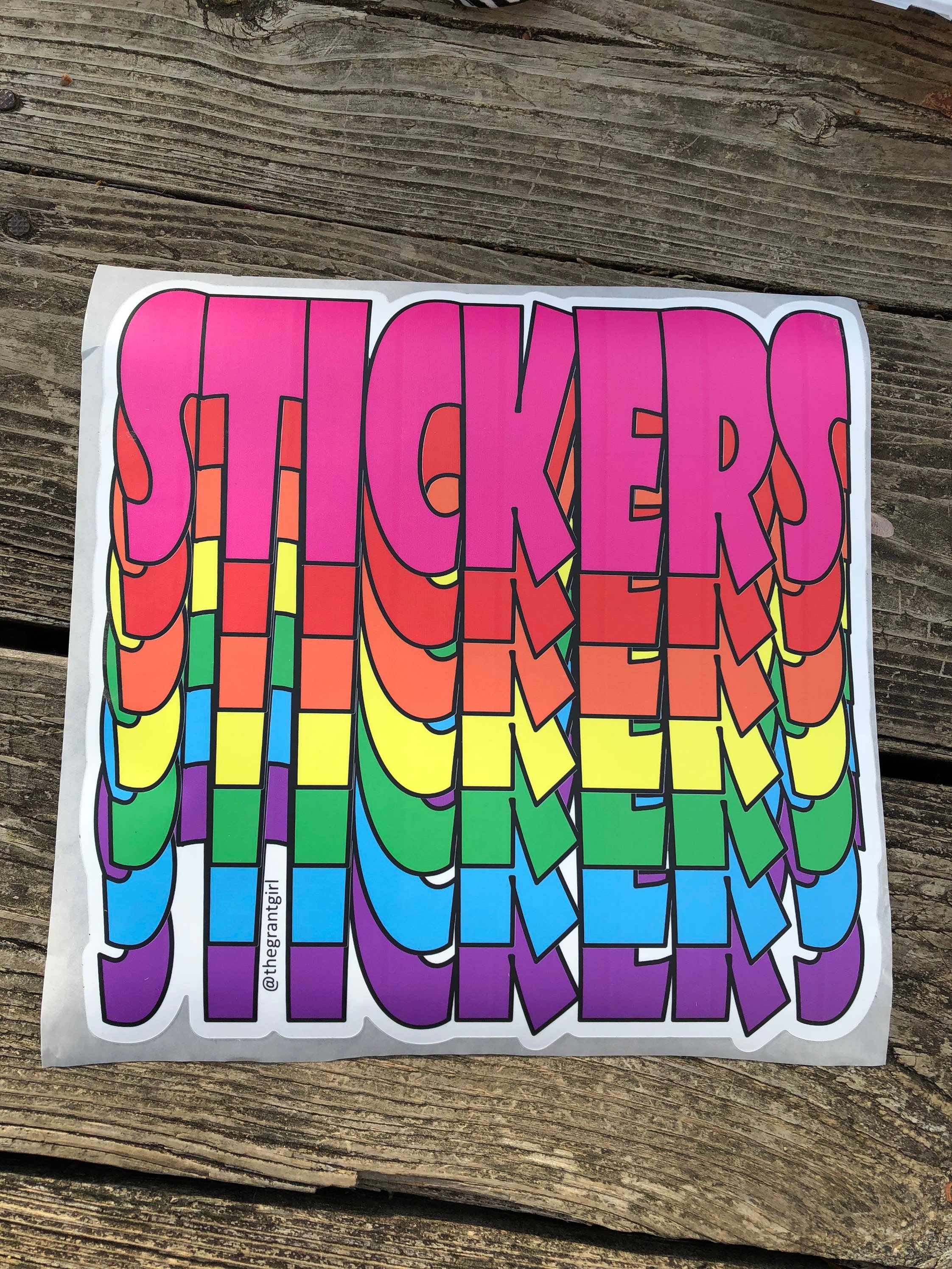 Giant 9x9 Rainbow Stickers Sticker Love | Etsy