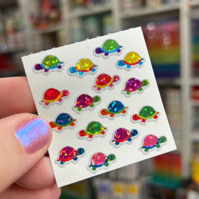 Rainbow Turtle Stickers - Etsy