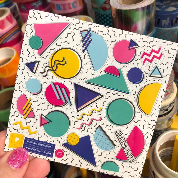 Geometric Stickers - Etsy