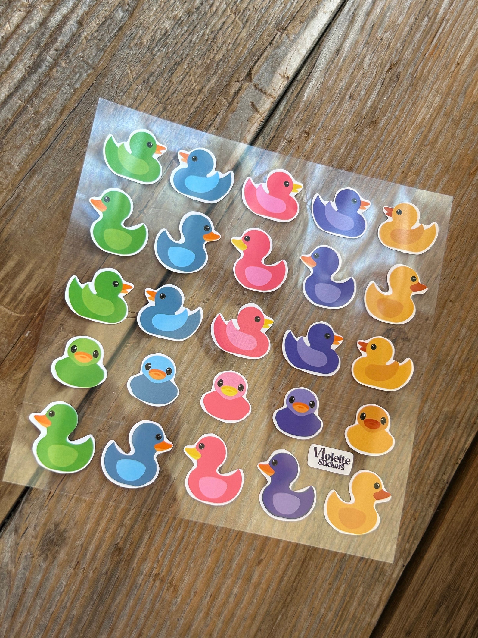 Sheet of Mini Rubber Duck Ducky Stickers Rainbow - Etsy