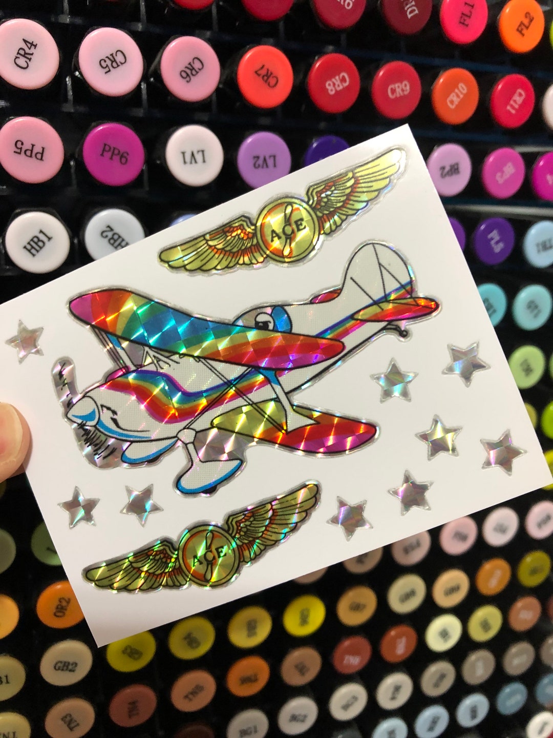 Rare Vintage Prism Rainbow Airplane II Sticker 1980s - Etsy