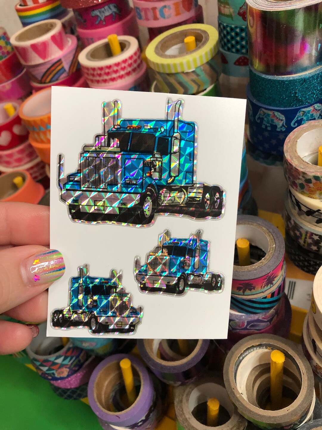 Rare Vintage Prism Blue 18 Wheeler Tanker Truck Stickers 1980s - Etsy