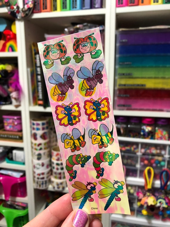 Iridescent Pearl Bug Stickers Ladybug Dragonfly Bee Firefly | Etsy