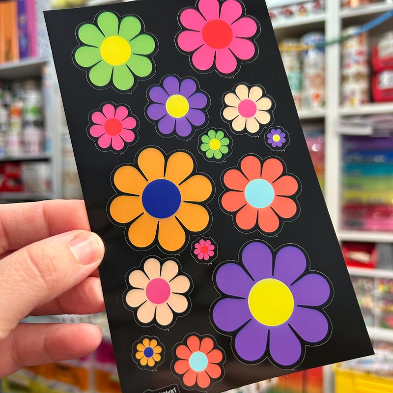 70s Flower Power Stickers - Etsy