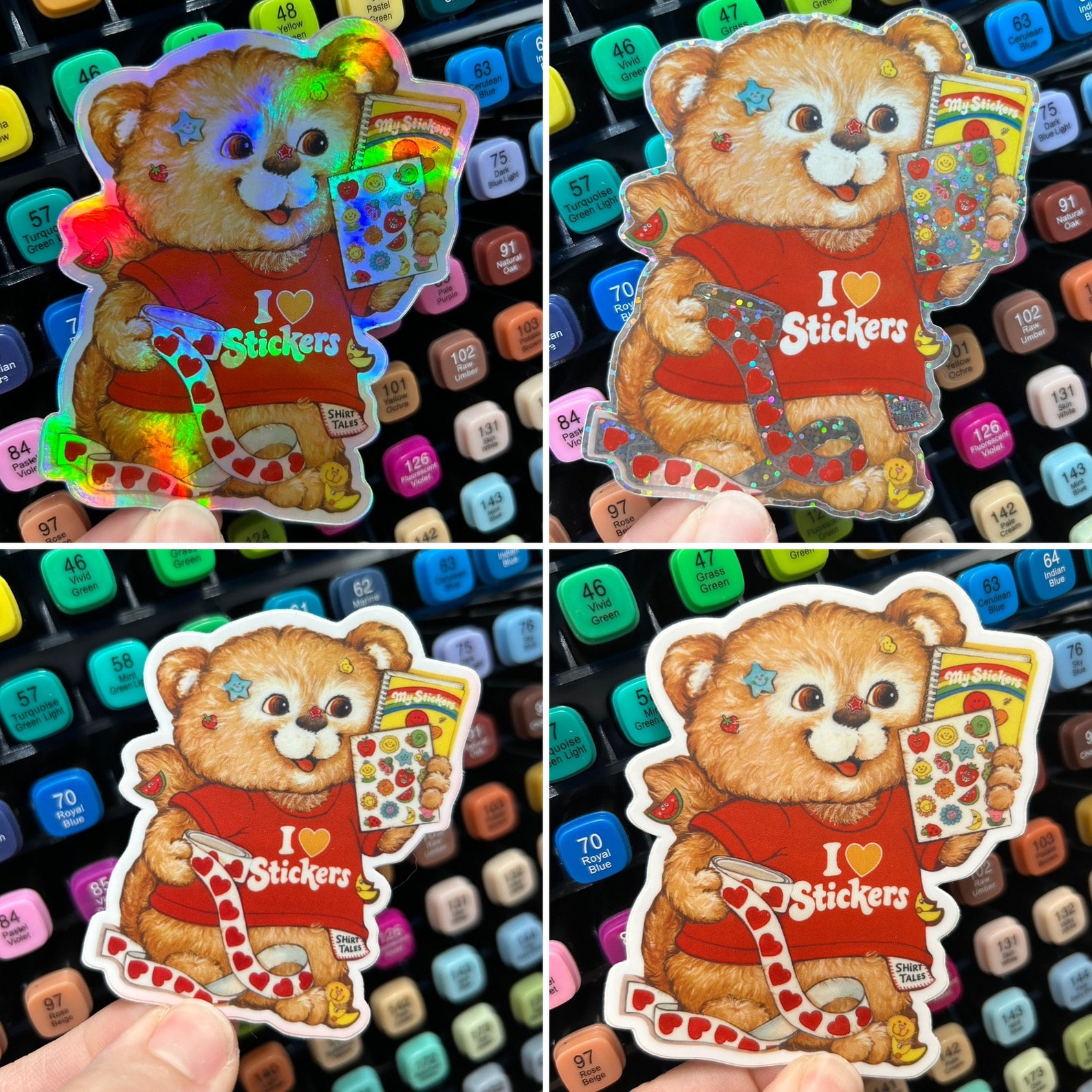 Retro I Love Stickers Collector Sticker Pick 1 - Etsy