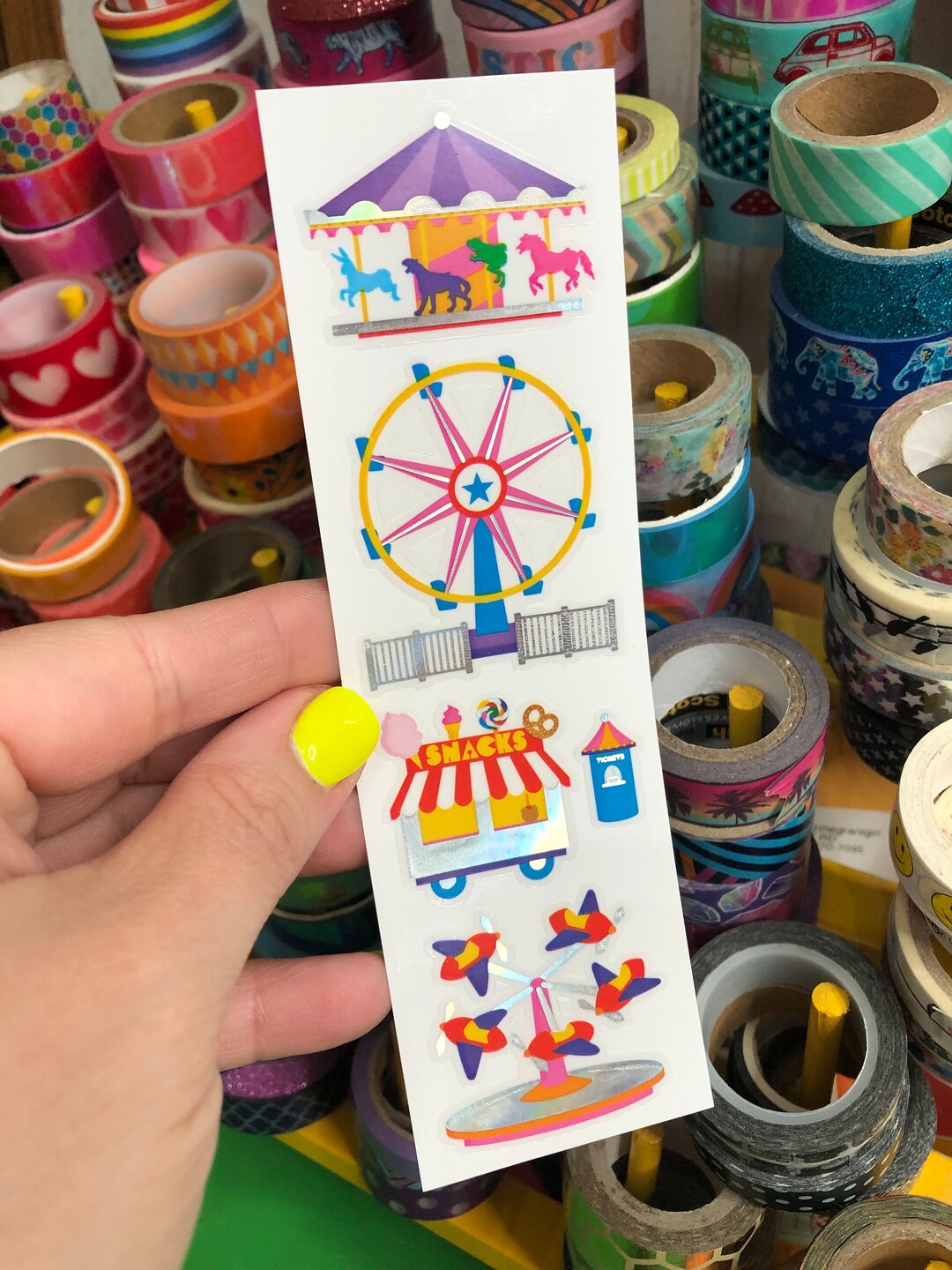 Limited Edition Carnival Ride Stickers Grossman's Carousel Merry Go ...