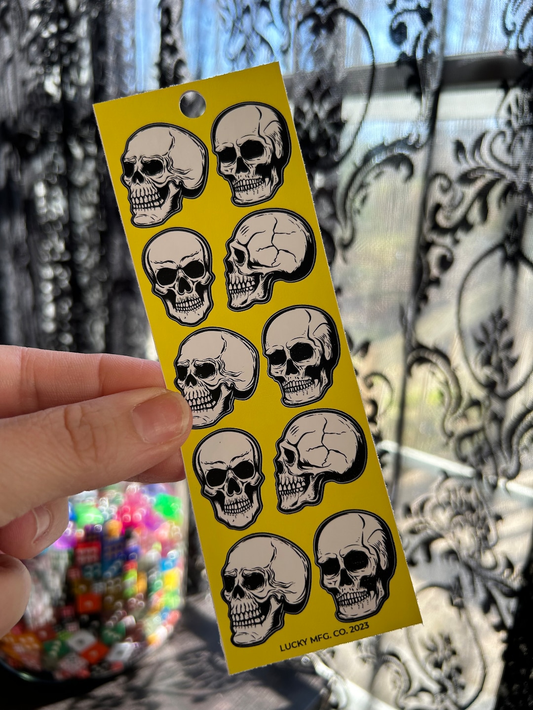 Strip of Skull Skeleton Stickers - Waterproof Vinyl - Etsy