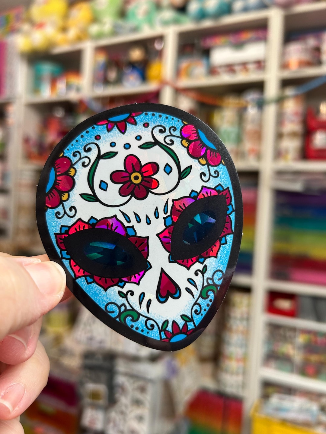 Prismatic Dia De Los Muerto Alien Vending Machine Sticker Skeleton ...