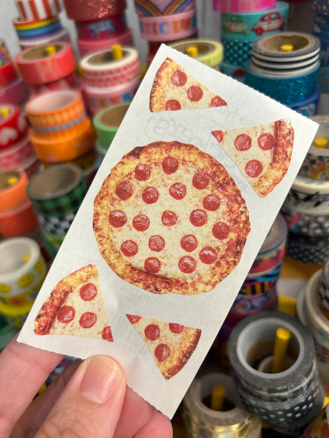 Vintage Pepperoni Cheese Pizza Stickers - Etsy