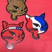 Set of 9 GLITTER Winking Cat Stickers Retro Vending 80's 90's 00's OBO ...